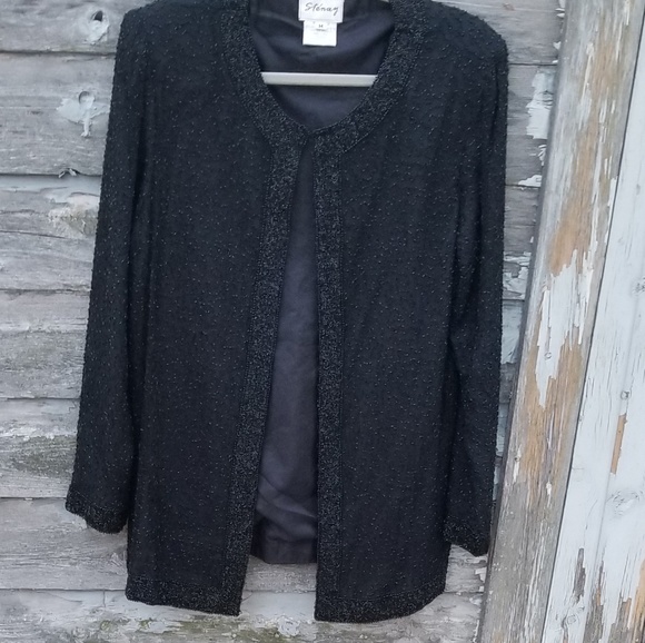 Vintage | Jackets & Coats | Silk Beaded Vintage Formal Dress Jacket ...